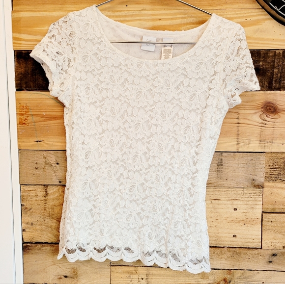 Emma James | Tops | White Lace Top By Emma James | Poshmark